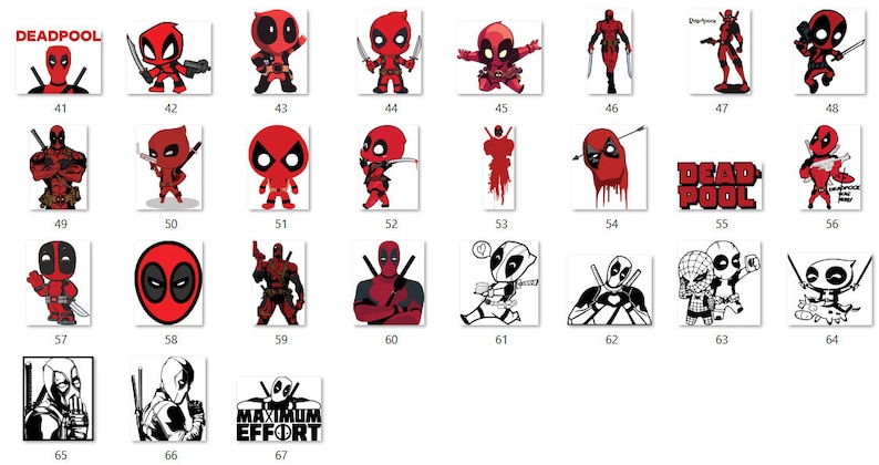 Deadpool Art for Cricut and Other Designs - Etsy