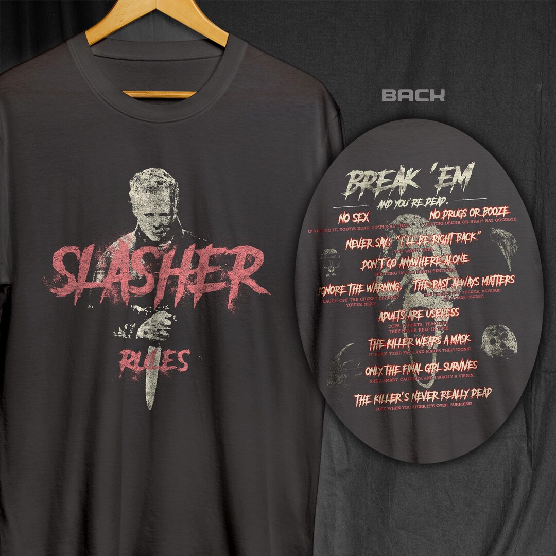 Slasher Rules Vintage Horror Shirt, Unisex Tee for Classic Slasher ...