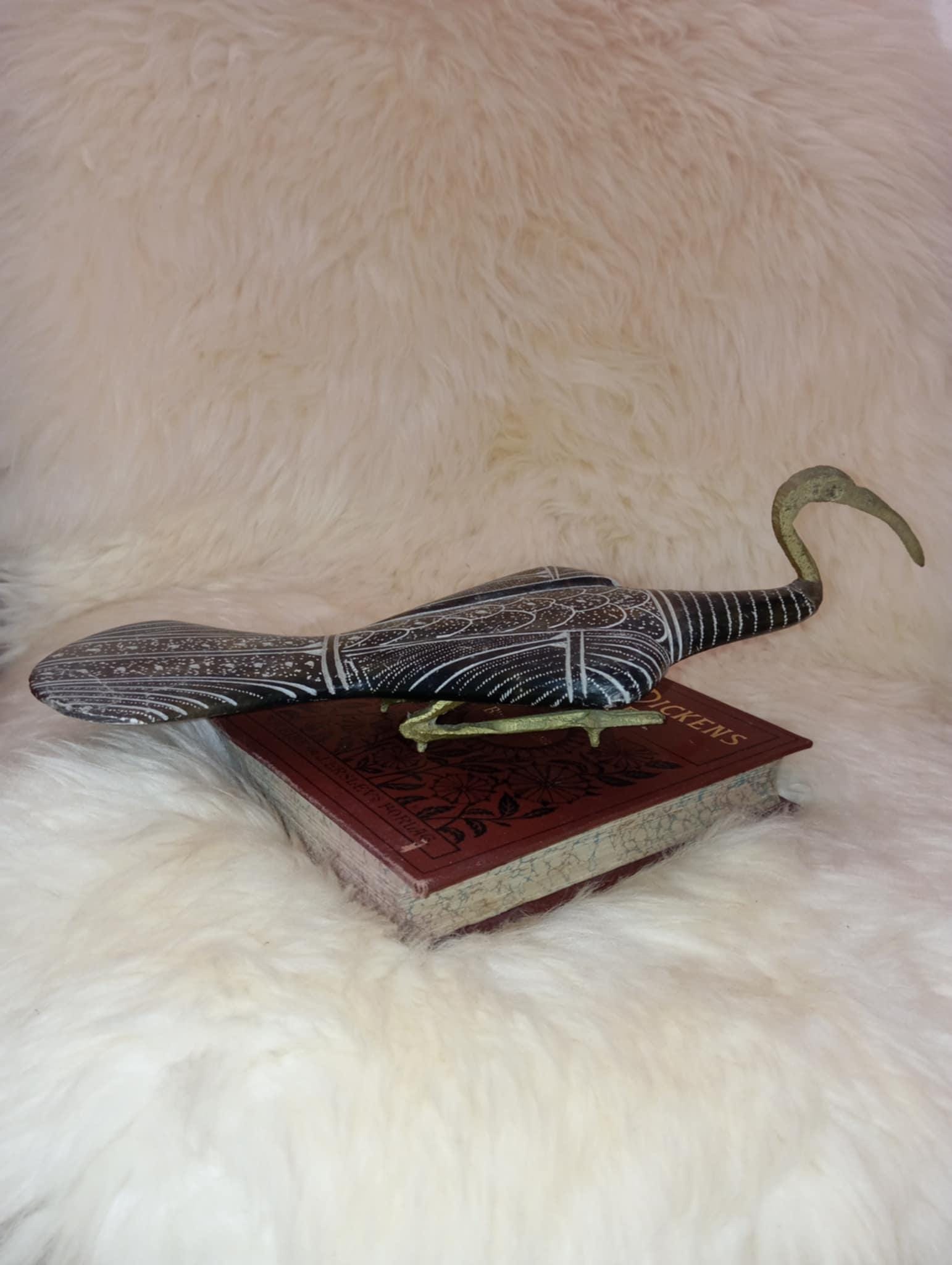 Egyptian God Toth, Sacred Ibis Statue, Hand Carved Soapstone Bird Made ...