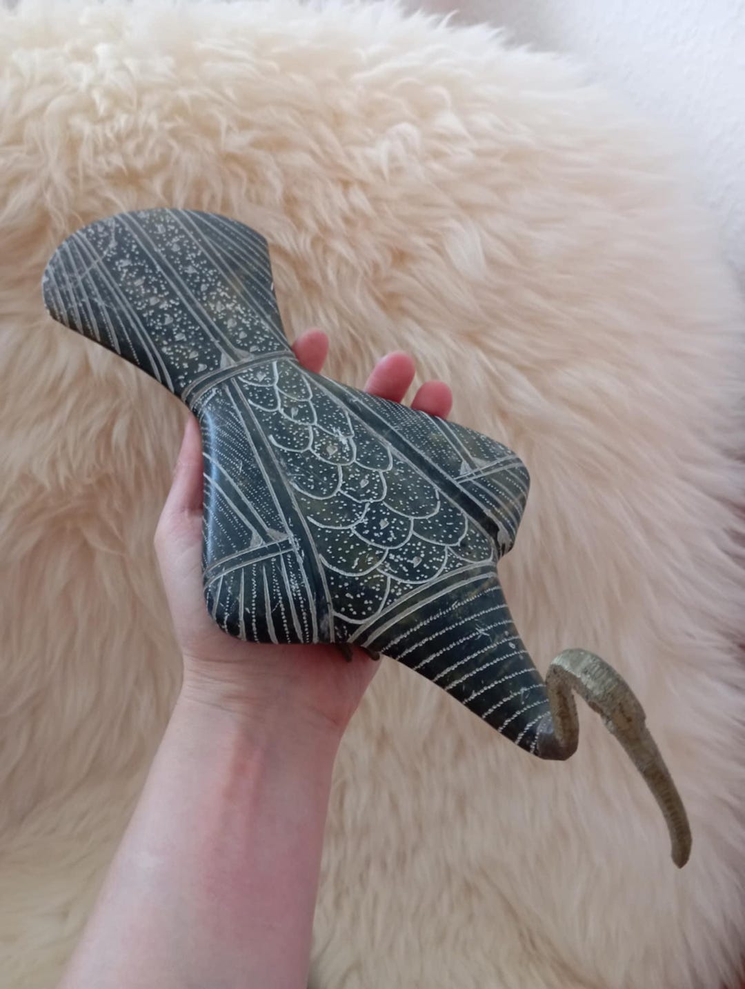 Egyptian God Toth, Sacred Ibis Statue, Hand Carved Soapstone Bird Made ...