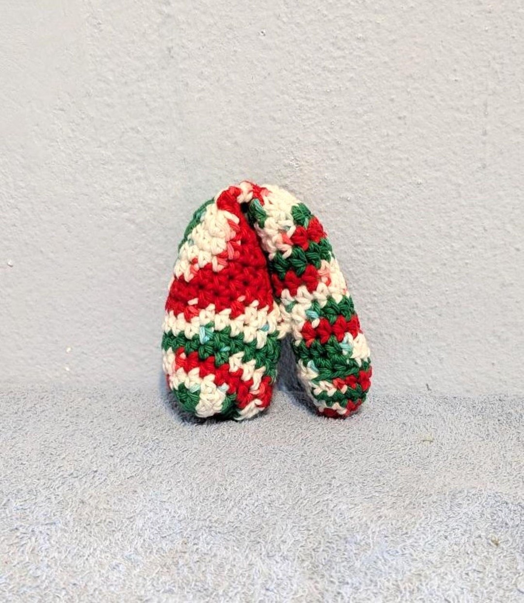Cotton Crochet Stuffed Packer 5 Inches Red Green White - Etsy