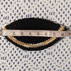 Crocheted Yarmulke Kippot Kippah Frik Cotton Black With Mixed Color ...