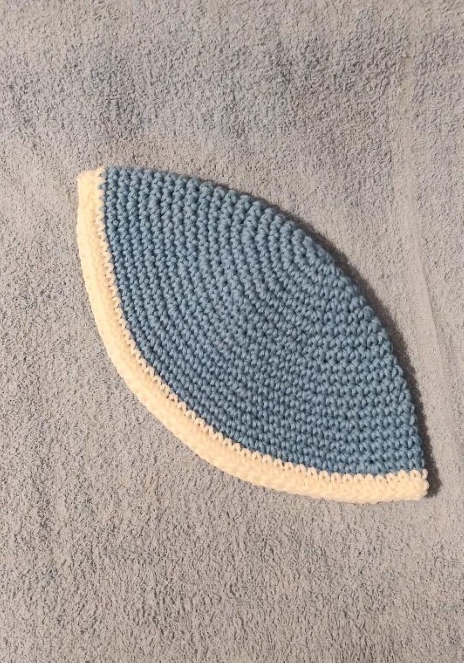 Yarmulke Kippot Kippah Frik Crocheted Cotton Light Blue White | Etsy