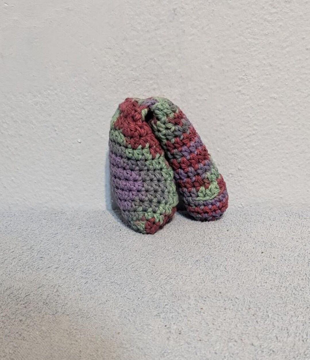 Cotton Crochet Stuffed Packer 5 Inches Multi Color Teal Rose Lavender ...