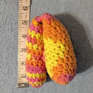 Cotton Crochet Stuffed Packer 5 Inches Multi Color Pink Yellow Orange ...