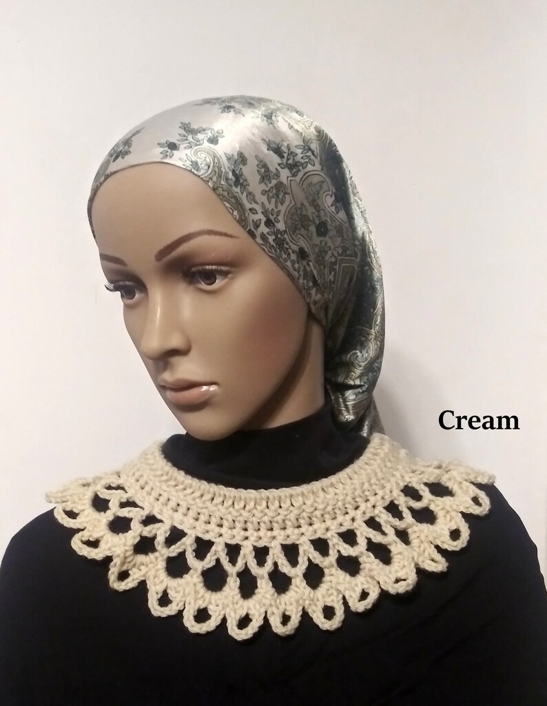 Crocheted Collar Adjustable Ties Neck Wear Choose Color RBG - Etsy