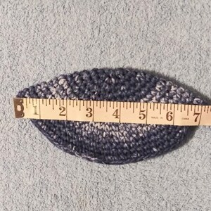 Yarmulke Kippot Kippah Frik Crocheted Cotton Denim Splash Blue 7 Inches ...