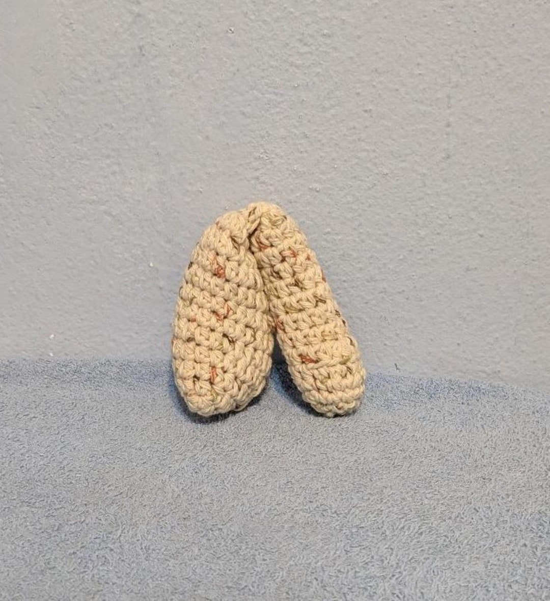 Cotton Crochet Stuffed Packer 5 Inches off White, Salmon , Brown Specks ...