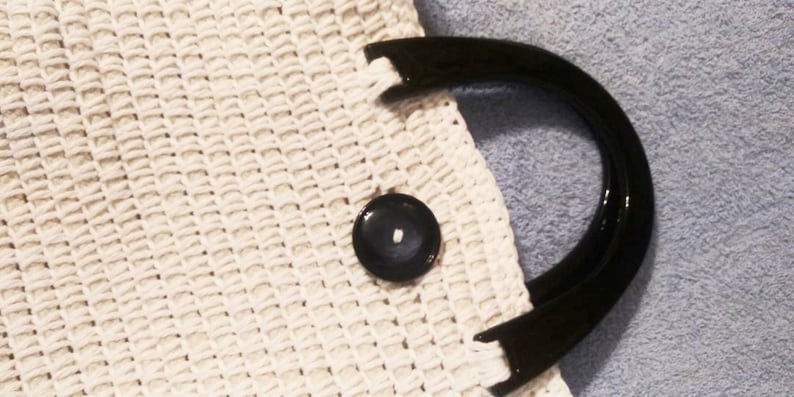 Heavy Duty Bag With Handles Button Closure Cotton Yarn and - Etsy