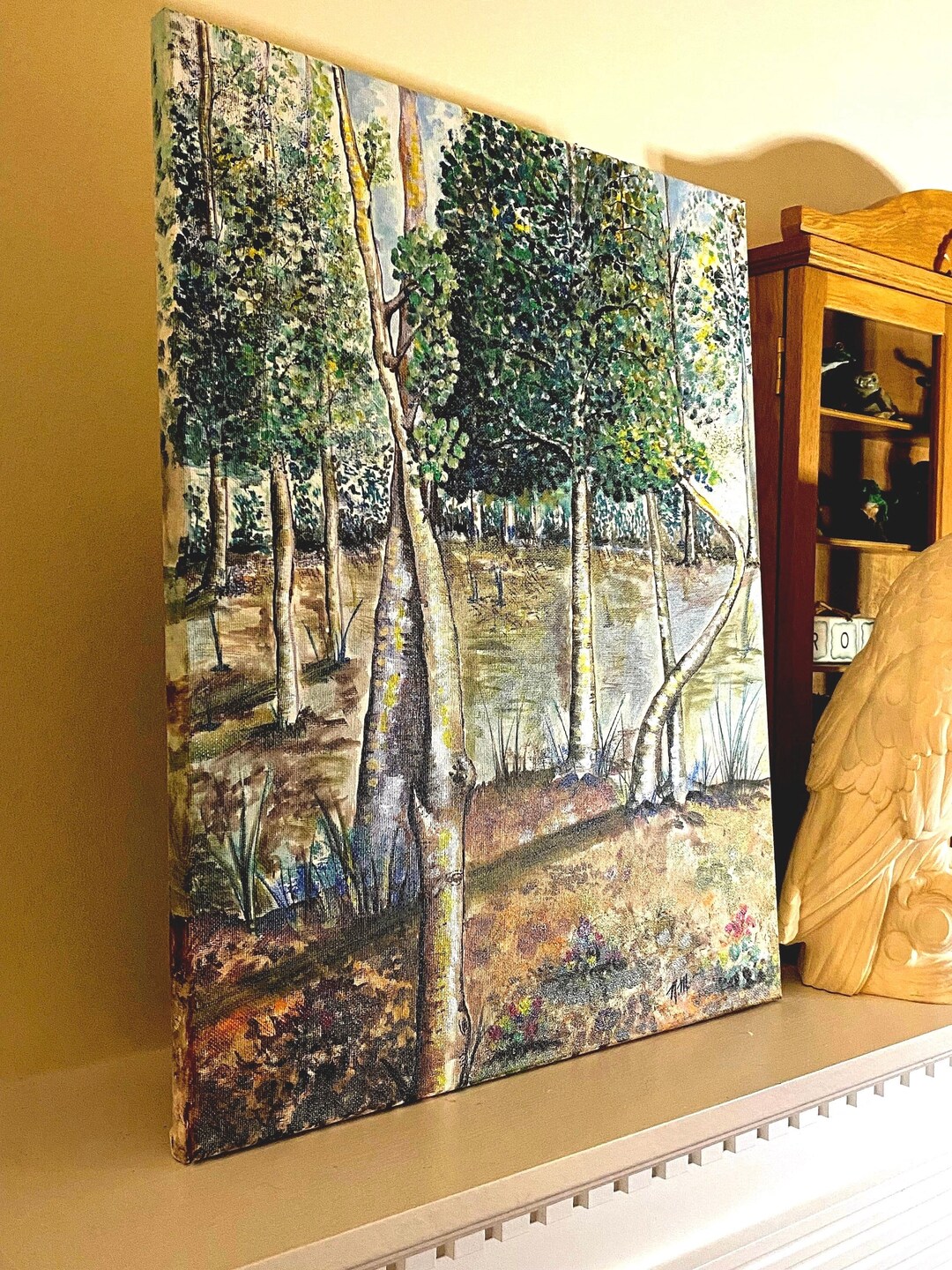 ON HOLD Forest Wall Art / Forest Landscape / Serenity in the Woods ...