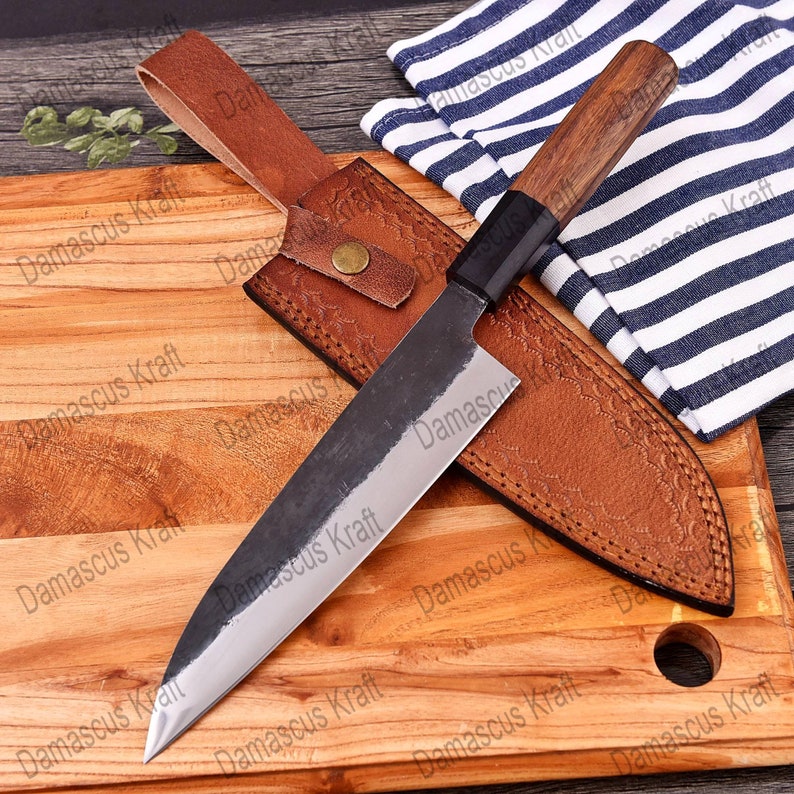Hand Forged D2 Steel Serbian Cleaver Knife With Leather Sheath ...
