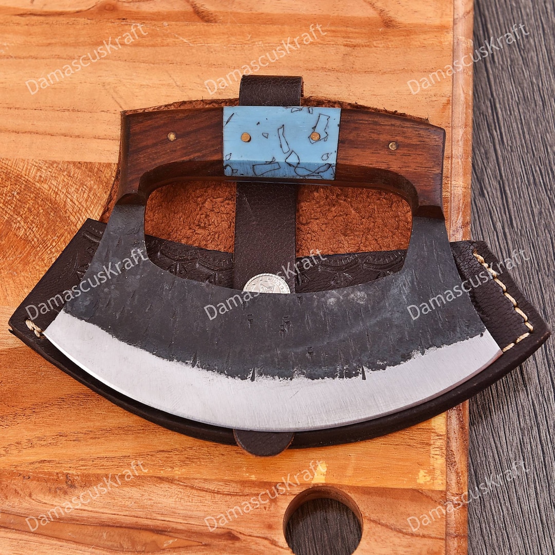 D2 Steel Hand Forged Ulu Chef Knife, Handmade Kitchen Knives, Multi Use ...