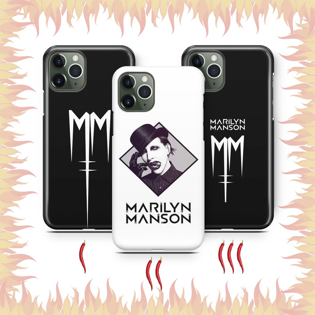 Marilyn Manson 3 Phone Case for Apple iPhone 11 12 13 14 15 16 E 17 Air ...