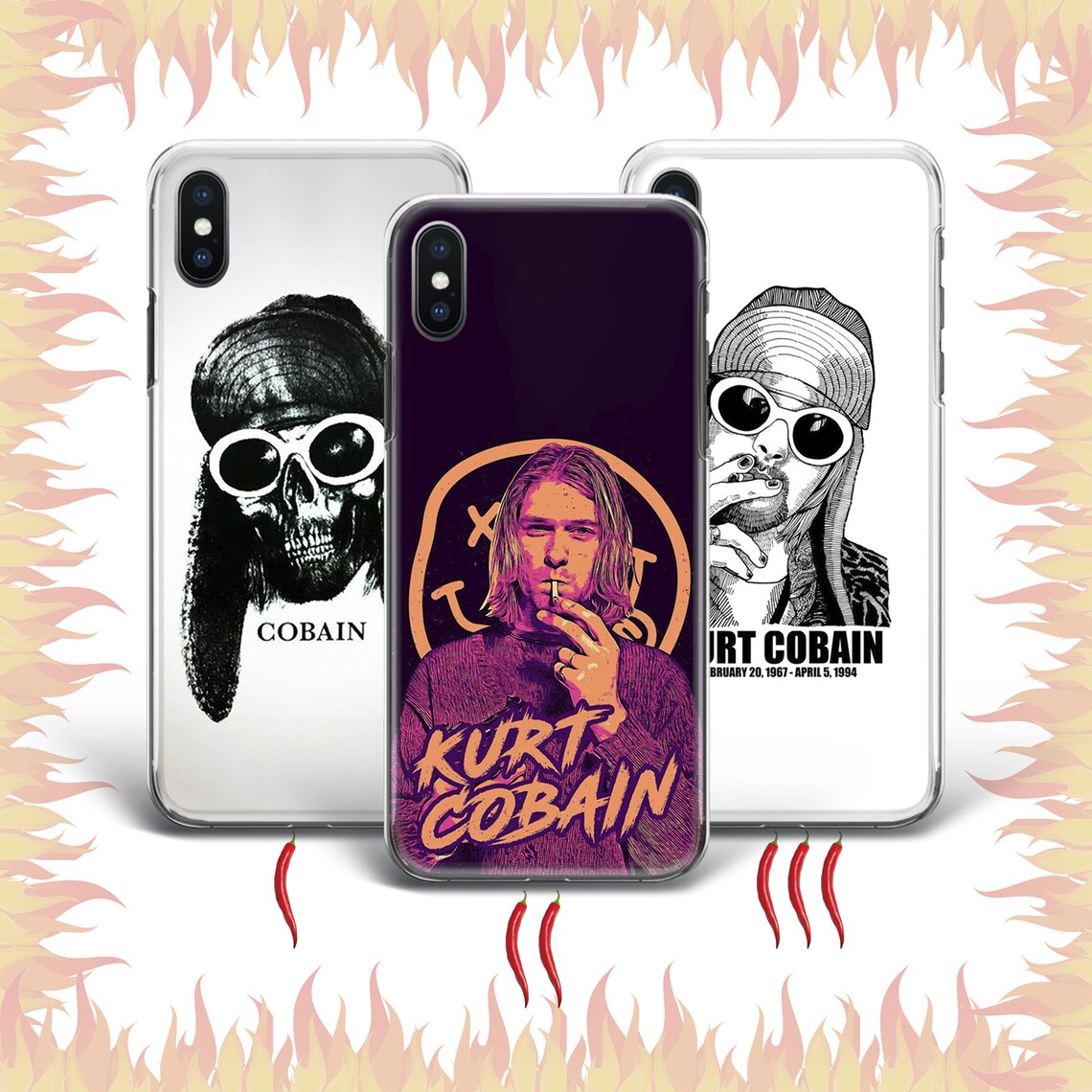 Kurt Cobain 8 Phone Case Cover for Apple iPhone 5 SE 2020 2022 6 7 8 X ...