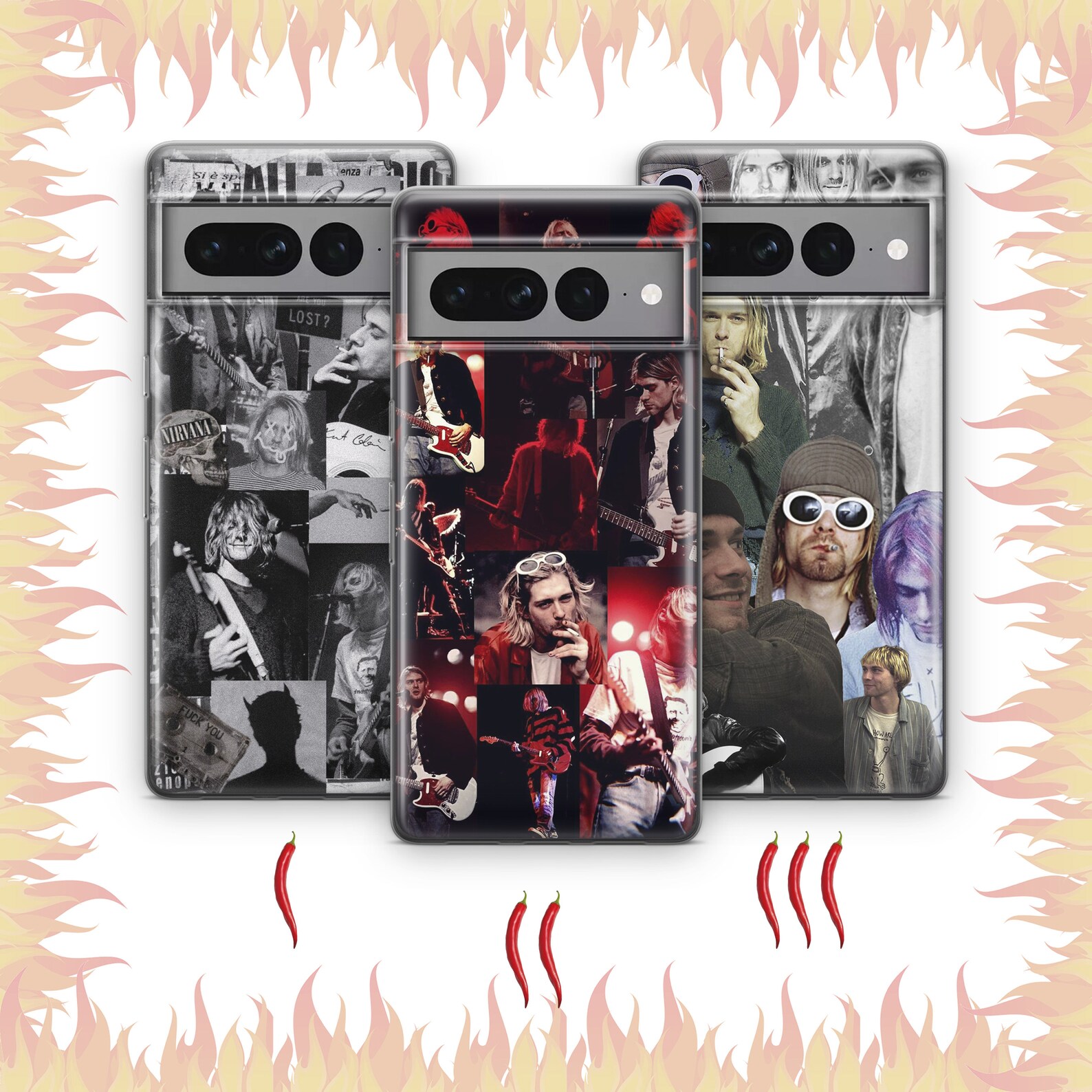 Kurt Cobain 1 Phone Case Cover for Google Pixel 6 6A 7 7A 8 8A 9 9A 10 ...