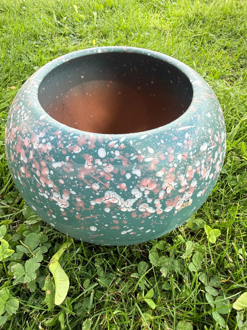 Handmade Ceramic Flower Pot: 5" Wide Succulent Planter With Drainage - Etsy