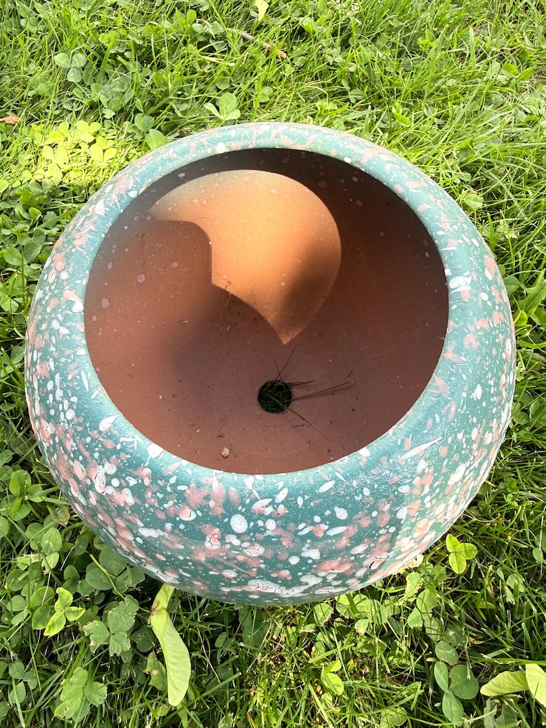 Handmade Ceramic Flower Pot: 5" Wide Succulent Planter With Drainage - Etsy