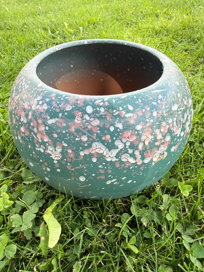 Handmade Ceramic Flower Pot: 5" Wide Succulent Planter With Drainage - Etsy
