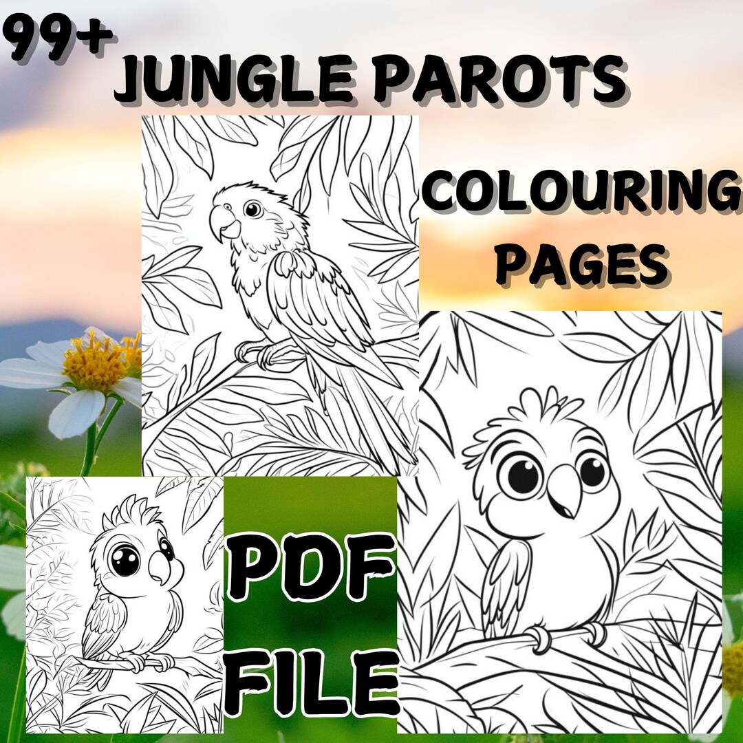 99+beautifull Parrots Coloring Book – Parrots Coloring Pages for Adults ...