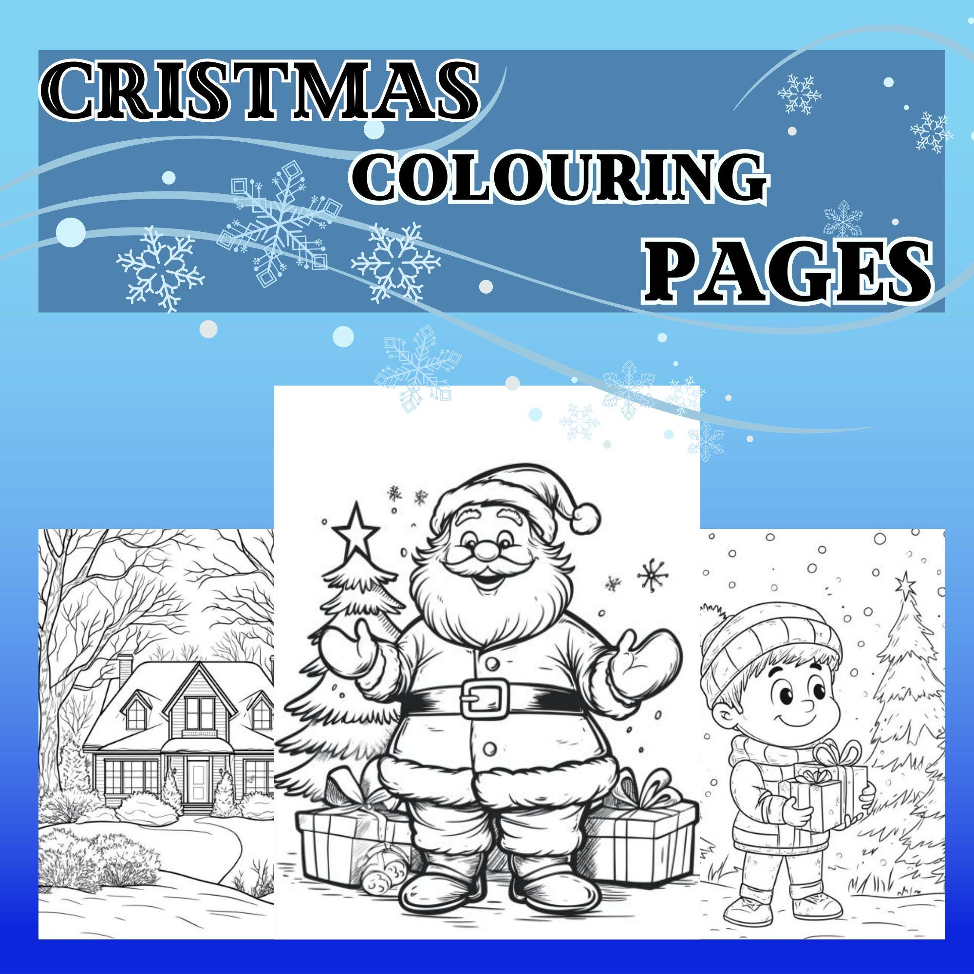 150+ Christmas Coloring Pages Cute Christmas Coloring Pages Kawaii ...