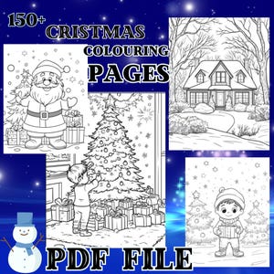 150+ Christmas Coloring Pages Cute Christmas Coloring Pages Kawaii ...