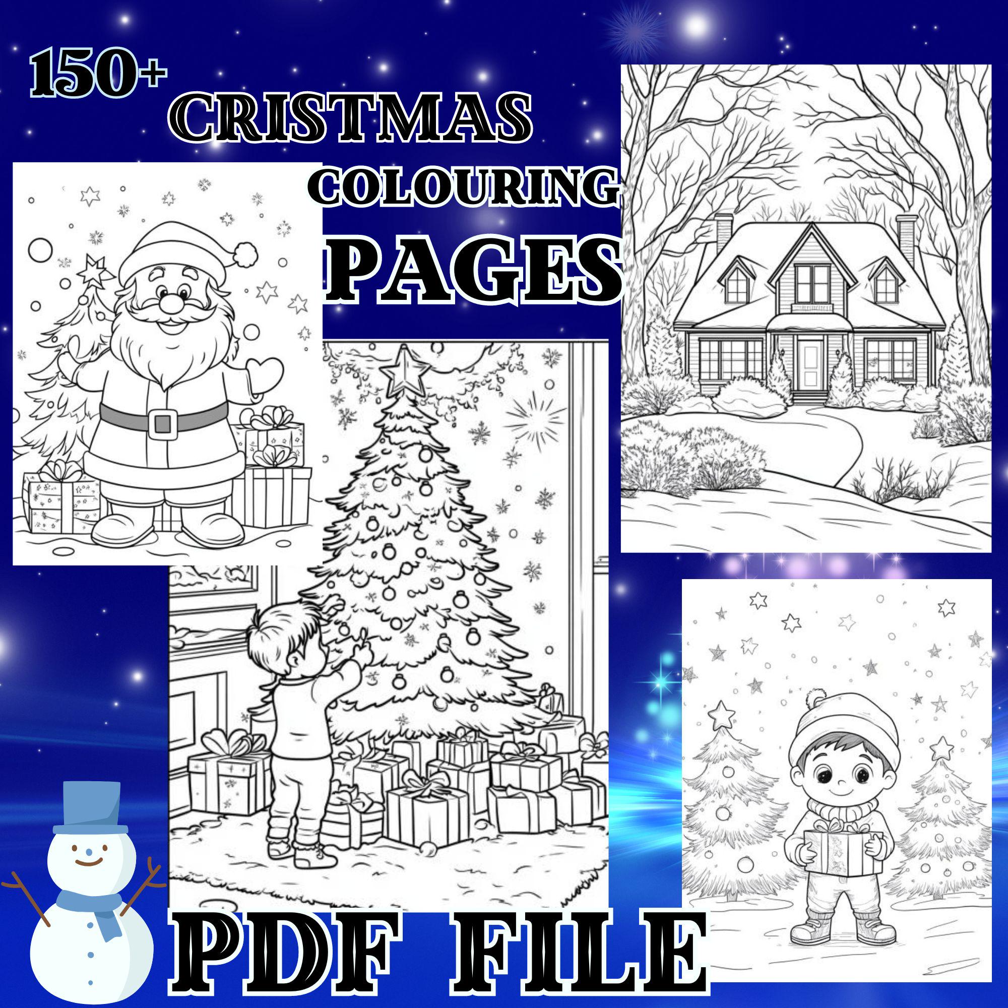 150+ Christmas Coloring Pages Cute Christmas Coloring Pages Kawaii ...