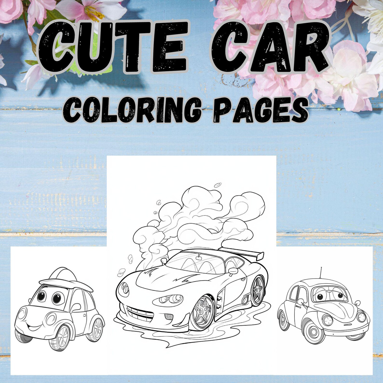 Cute Truck Activity & Coloring Page, Two Fast Racing Birthday Party ...