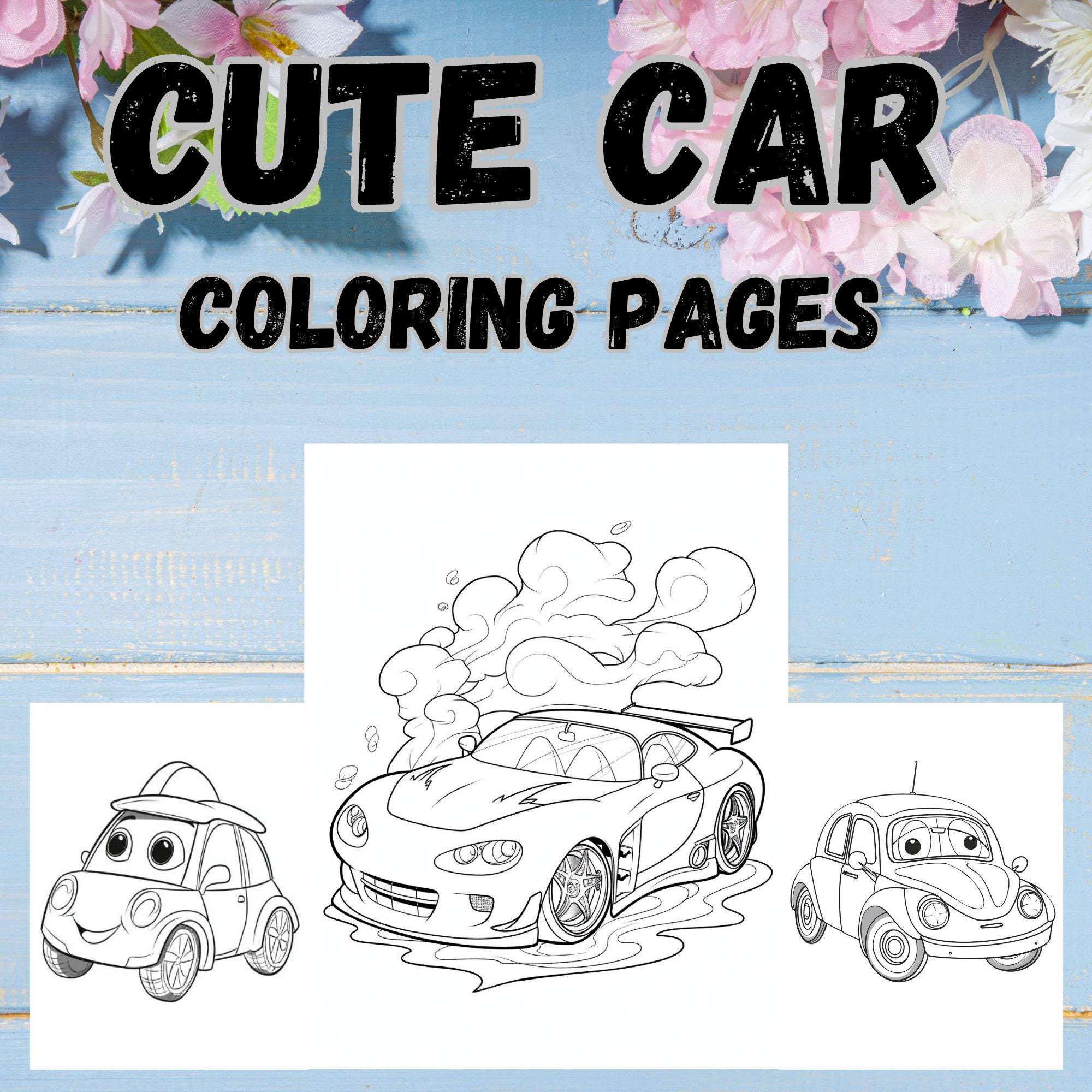 Cute Truck Activity & Coloring Page, Two Fast Racing Birthday Party ...