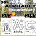 50 Alphabet Coloring Pages FOR KIDS, Preschool Coloring Pages,preschool ...