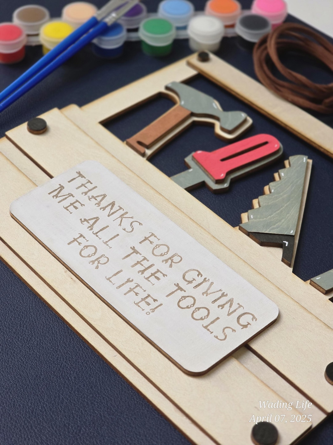 Wooden Tool Box, Father's Day Door Hanger, Paint Kit Perfect for Kids ...