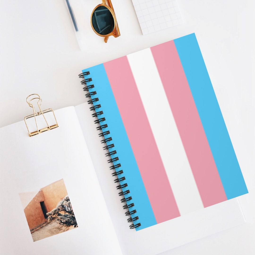 Trans Pride Flag Notebook Pride Month Pride Collection LGBT Gift Trans ...
