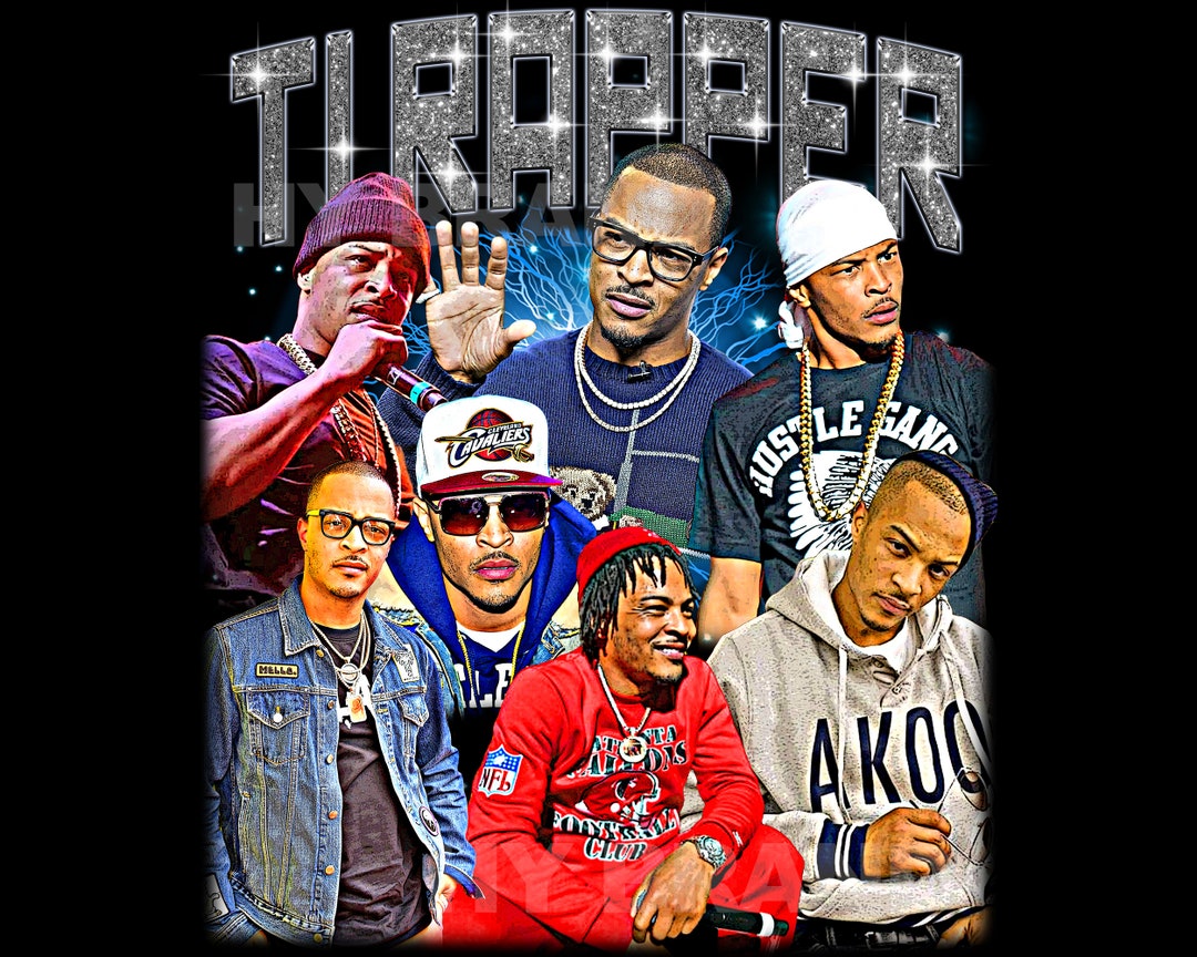 TI Rapper Png, TI Rapper T-shirt PNG Ti Png, Vintage Oversized Sport ...