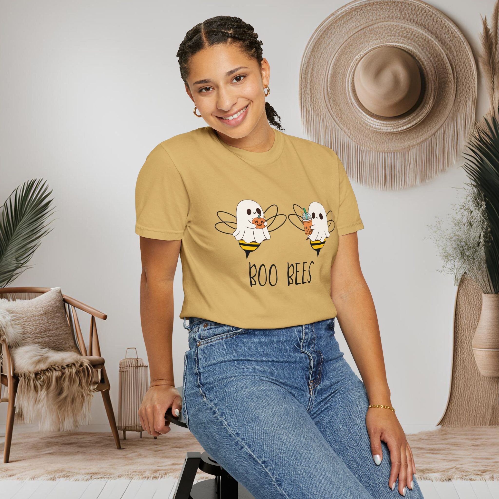 Boo-tiful Ghost Boo Bees Tee - Funny Halloween Shirt | Comfort Colors T ...