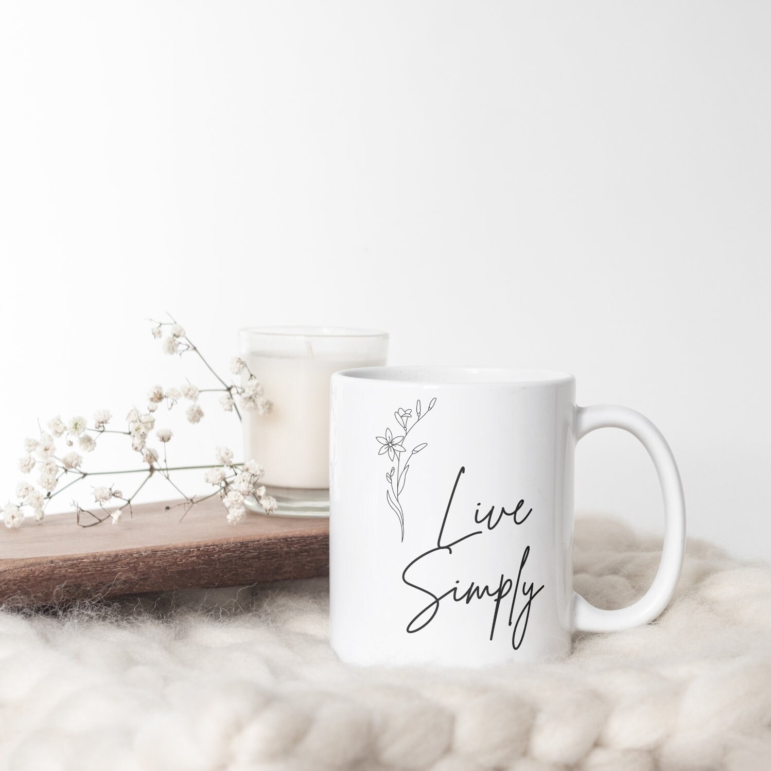 Live Simply Mug Quote Mug Inspirational Tea Cup Coffee Mug Gift Simple ...