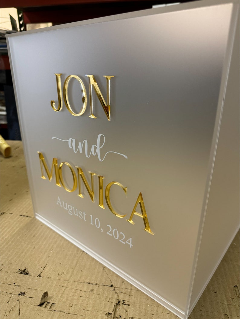 Custom Acrylic Wedding / Event Envelope Box - Etsy