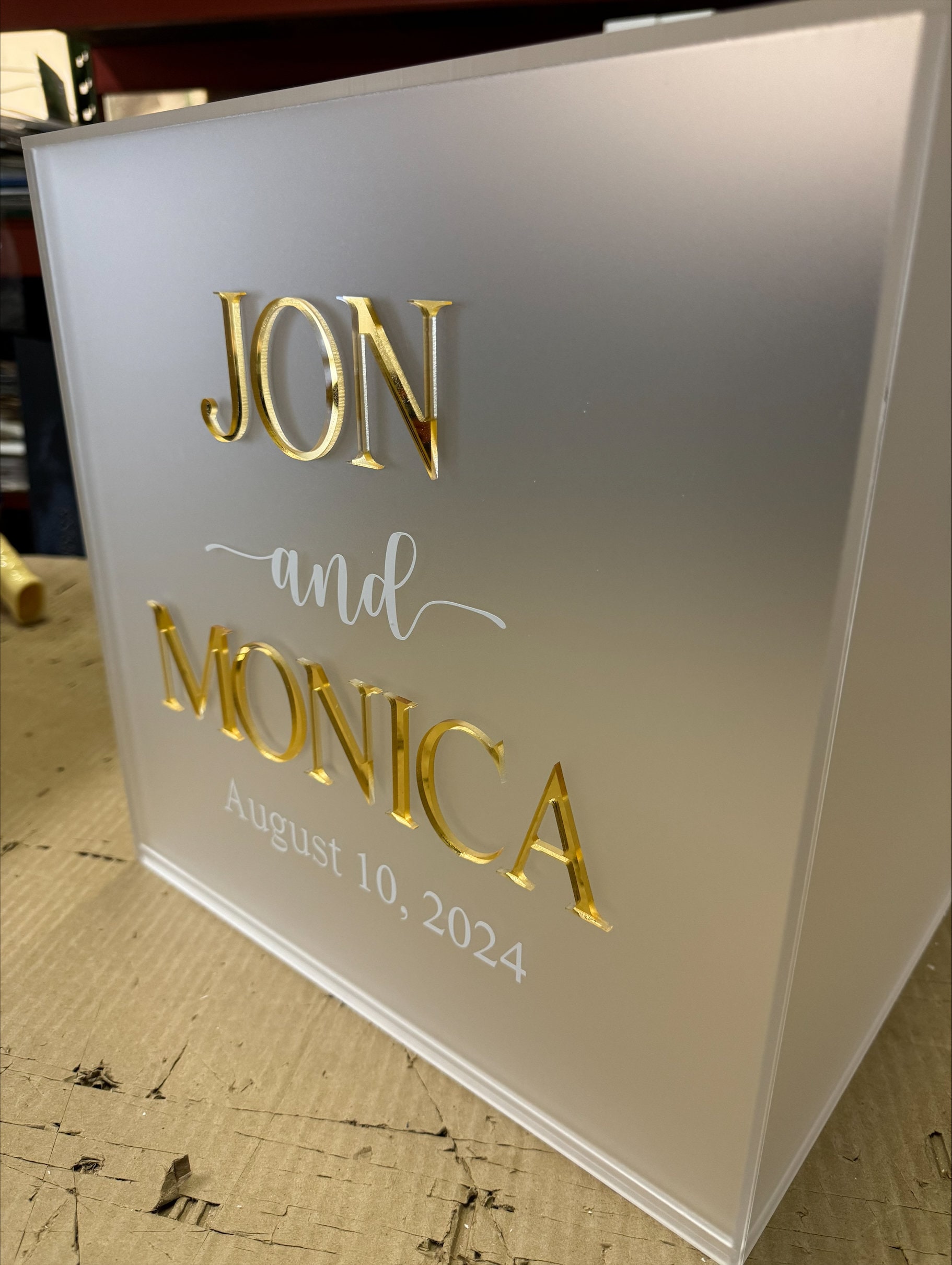 Custom Acrylic Wedding / Event Envelope Box - Etsy