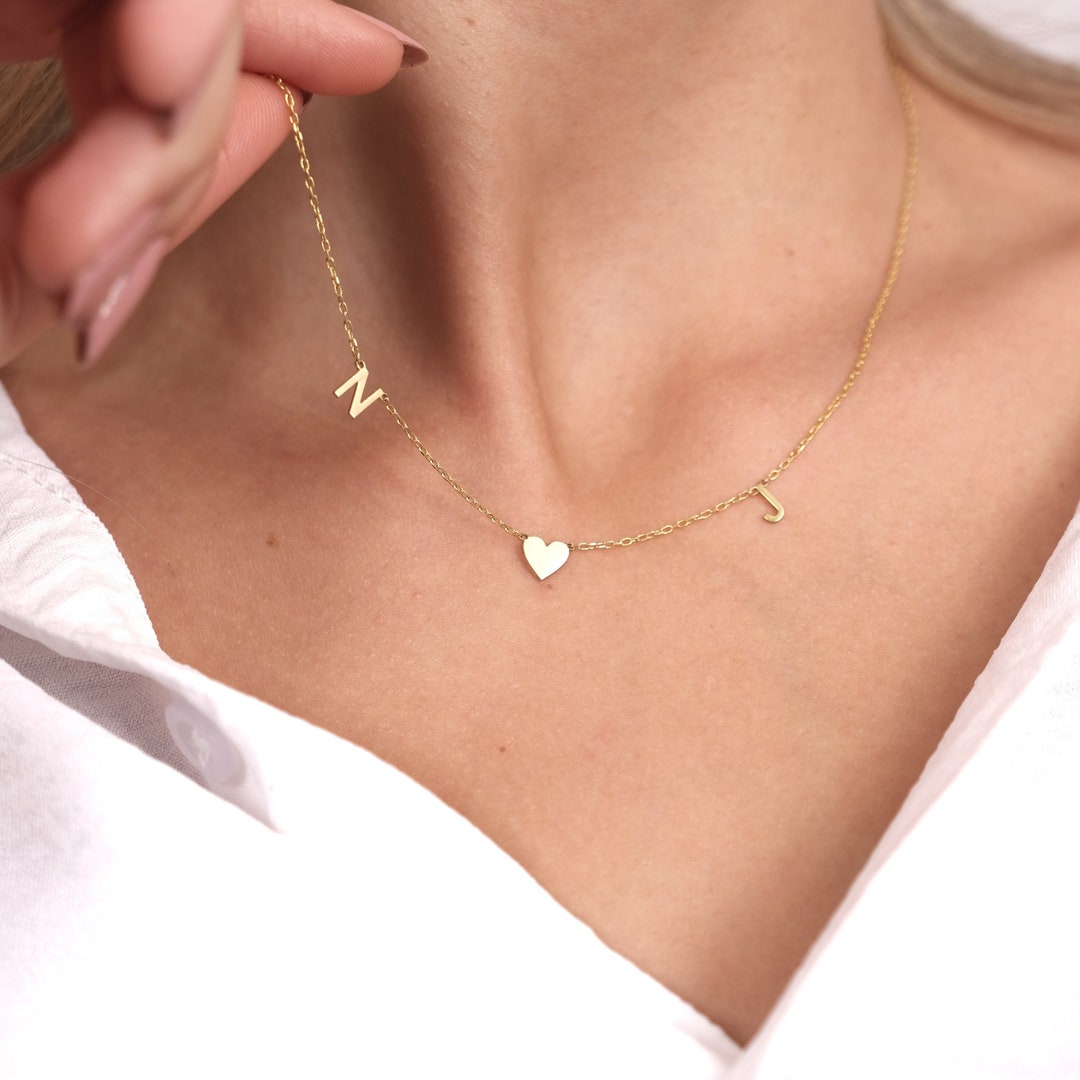 Personalized Initial Necklace: Sterling Silver Letter Pendant, Mother's Gift - Etsy