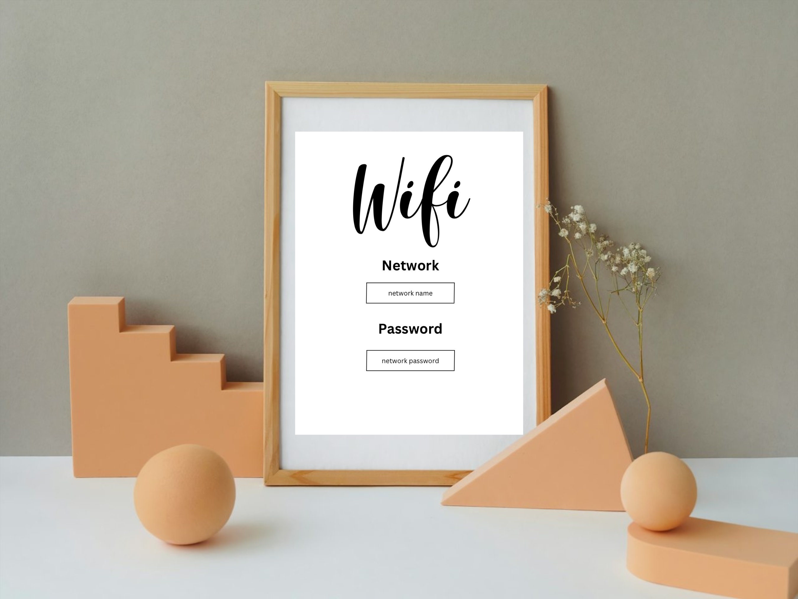 Airbnb Sign Wifi Password Template, Wifi Password Printable, Editable ...