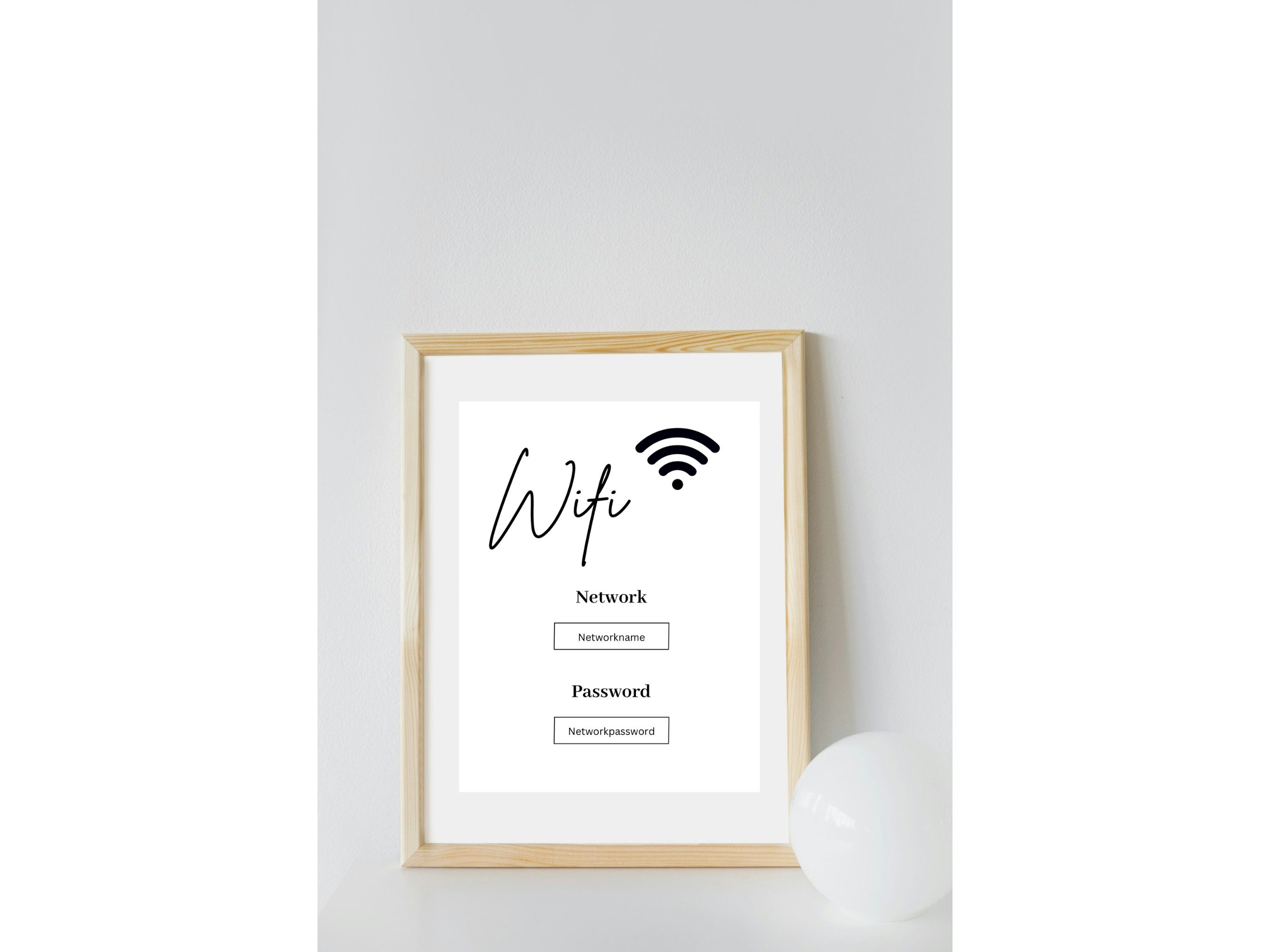 Editable Wifi Sign Password Sign Template, Wifi Password Printable ...