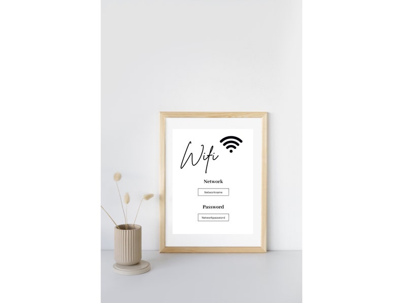 Editable Wifi Sign Password Sign Template, Wifi Password Printable ...