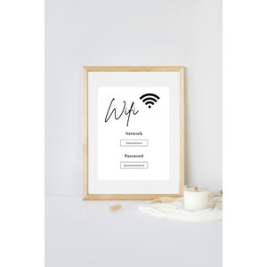 Editable Wifi Sign Password Sign Template, Wifi Password Printable ...