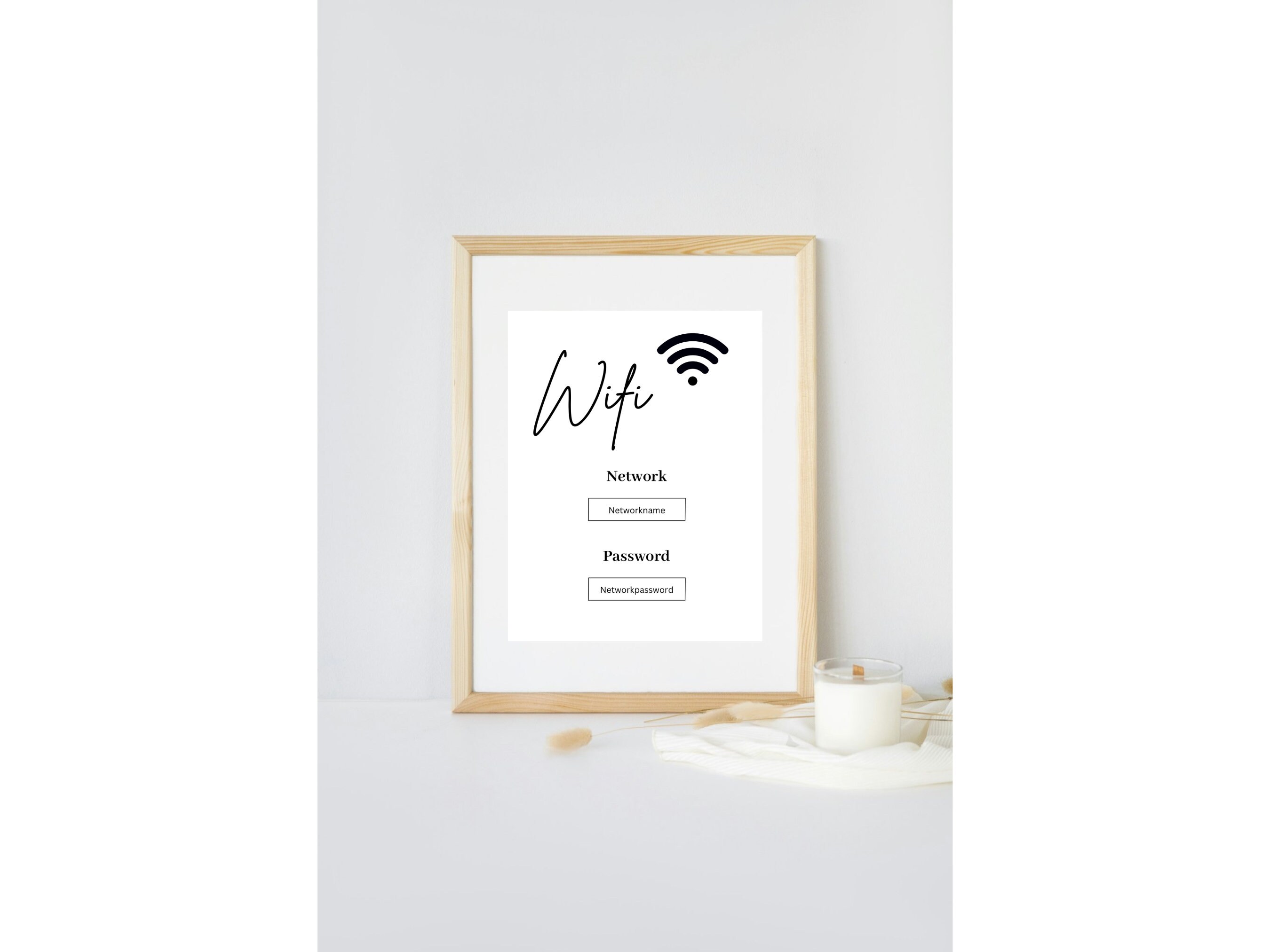 Editable Wifi Sign Password Sign Template, Wifi Password Printable ...