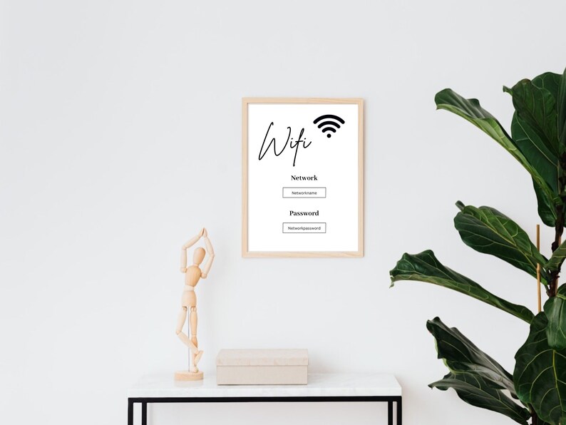 Editable Wifi Sign Password Sign Template, Wifi Password Printable ...