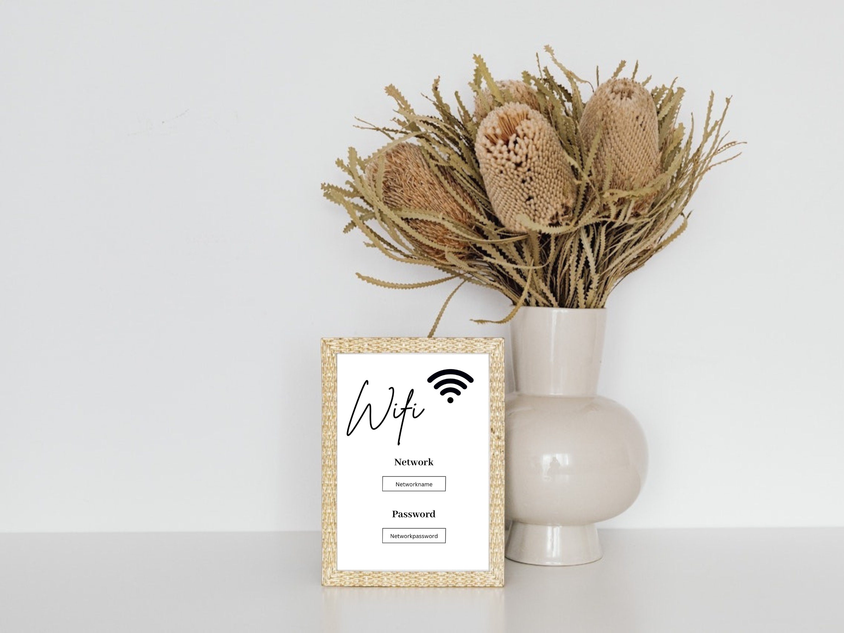 Editable Wifi Sign Password Sign Template, Wifi Password Printable ...