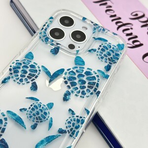 Turtle Print Phone Case for iPhone 15 14 13 12 11 Pro Max Plus 7 8 XR X ...