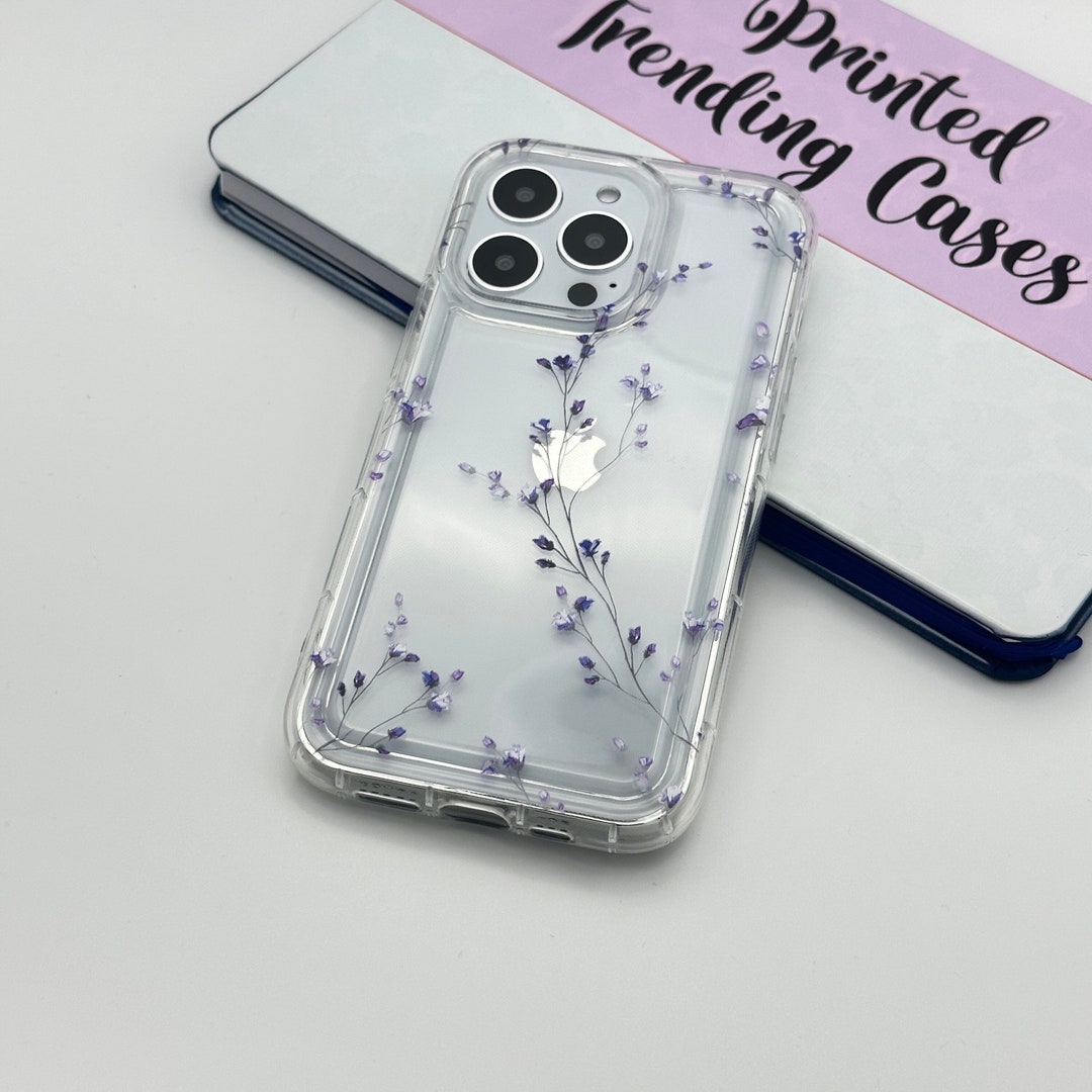 Lavender Floral Phone Case for iPhone 15 14 13 12 11 Pro Max Plus 7 8 ...