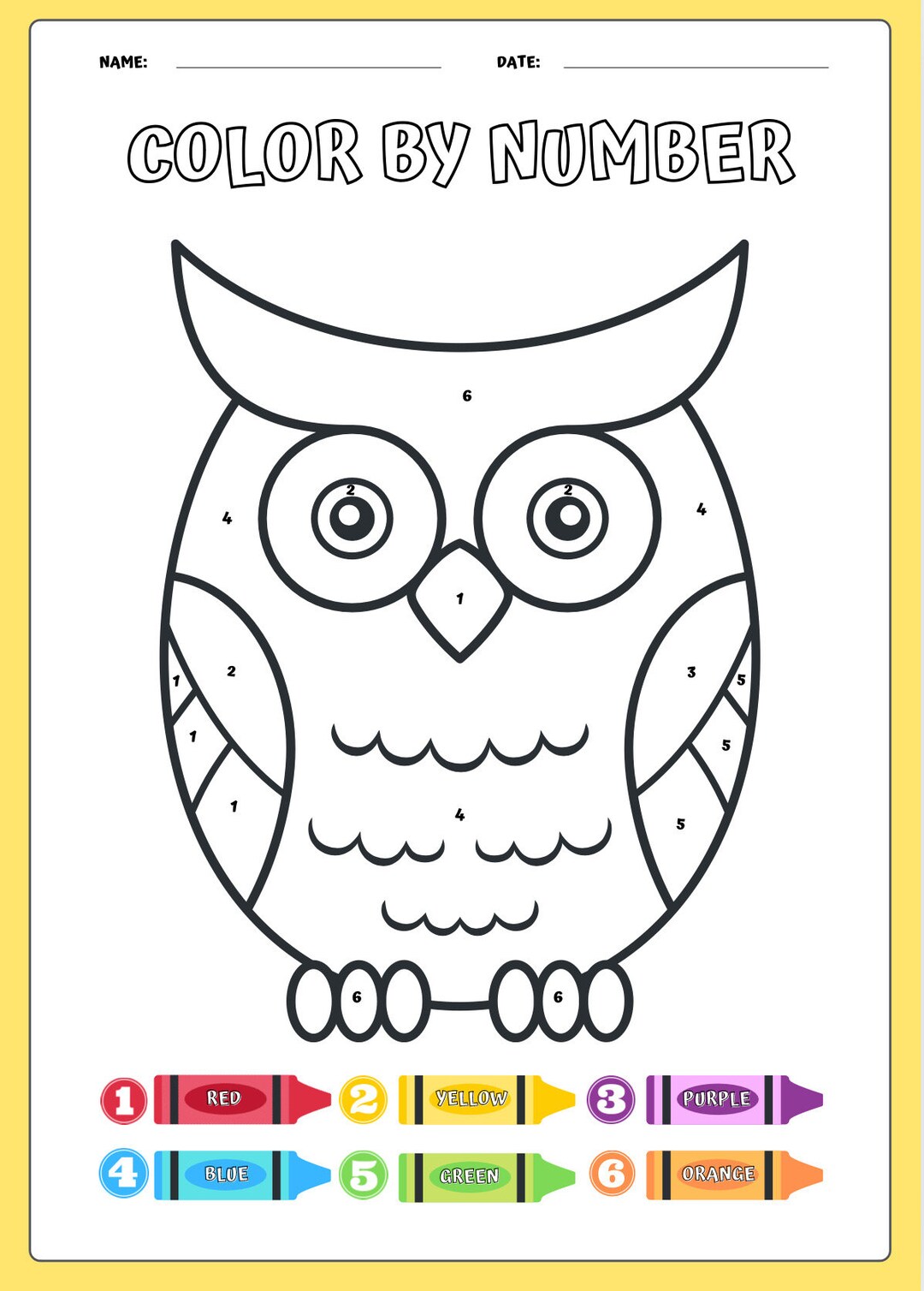 Printable Colour by Numbers - Etsy