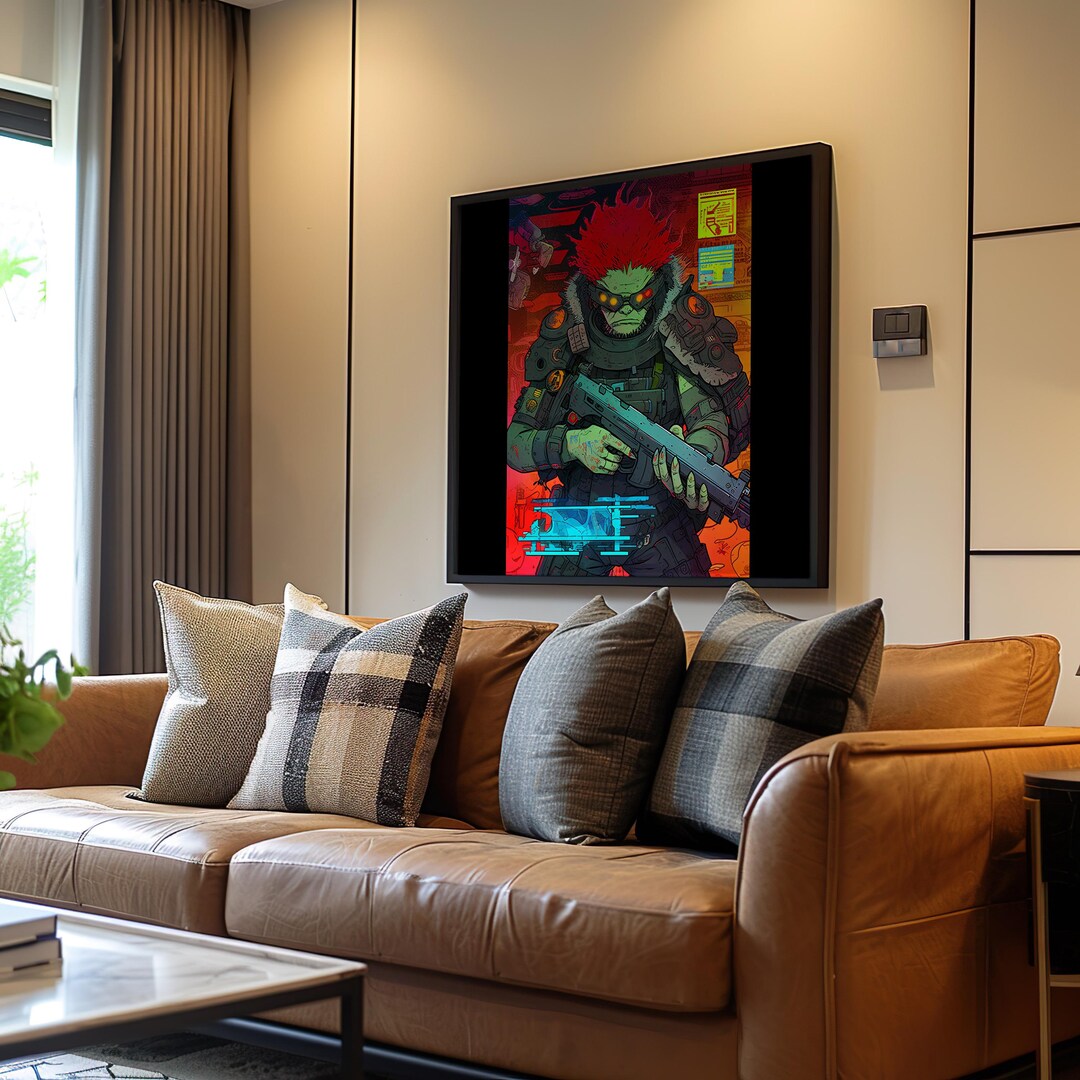 Cyberpunk Pixel Art Poster | Synthwave Neon Cool Tones | Cinematic ...