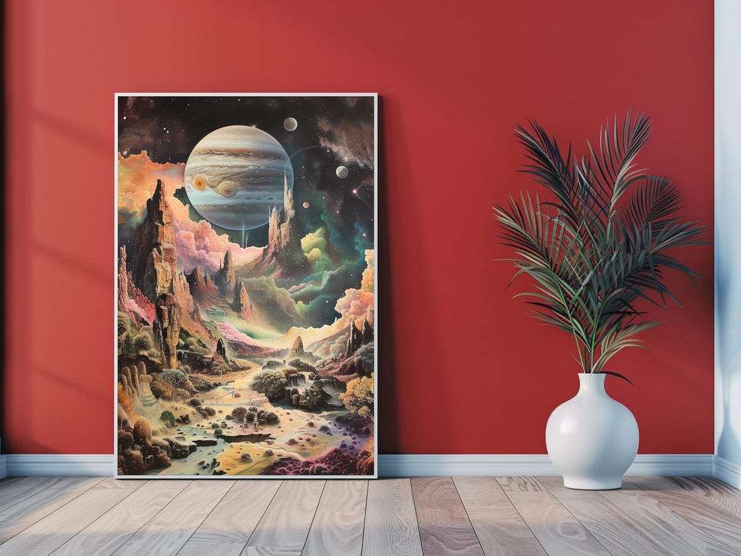 Extraterrestrial Abstract Poster | Vibrant Color Palette | Modern Home ...