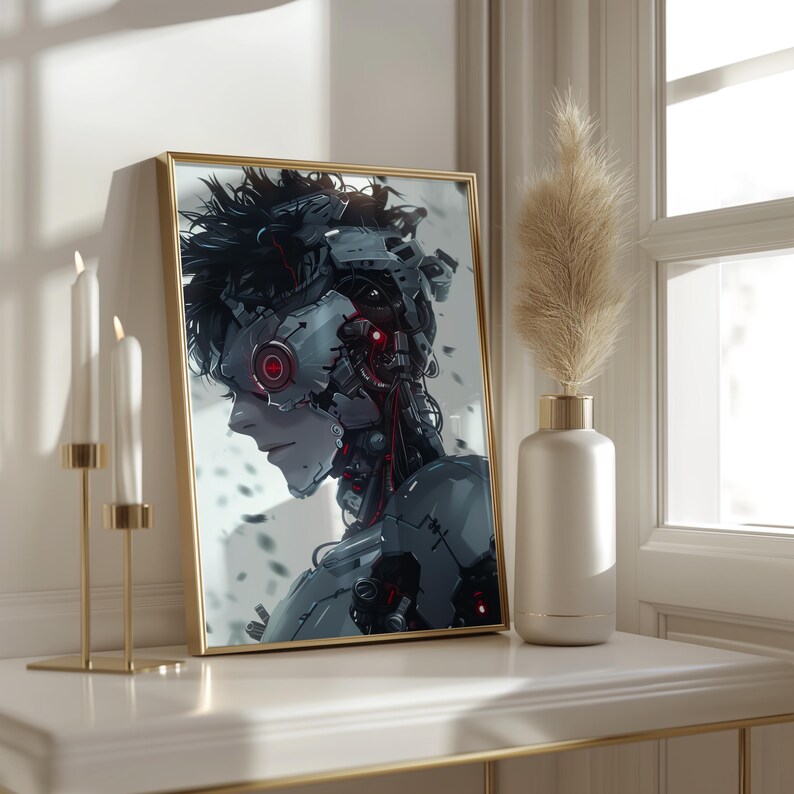 Cyberpunk Steampunk Robot | Poster Art | Debris Pile | Cool Tones ...